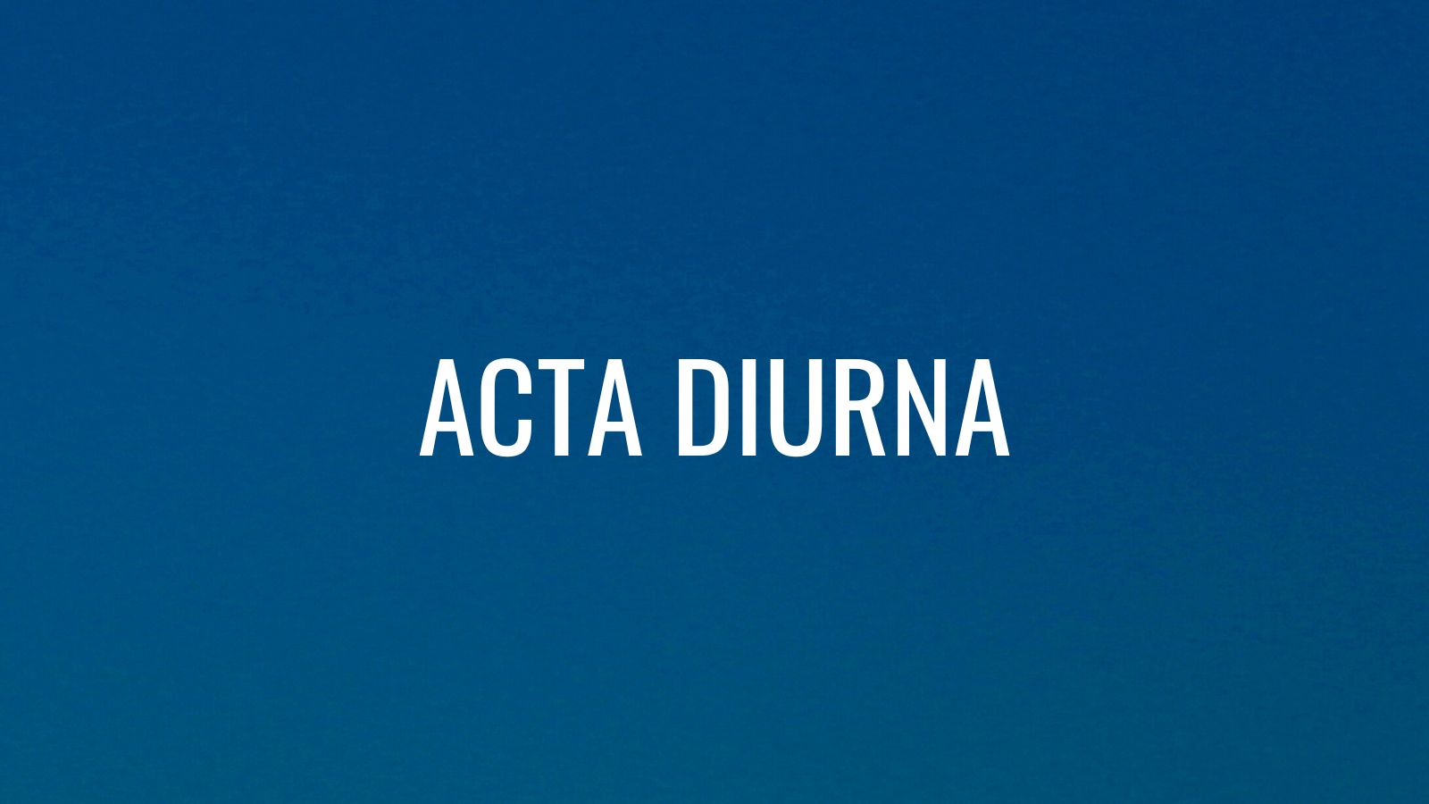 What is Acta Diurna? | Great Historical Books